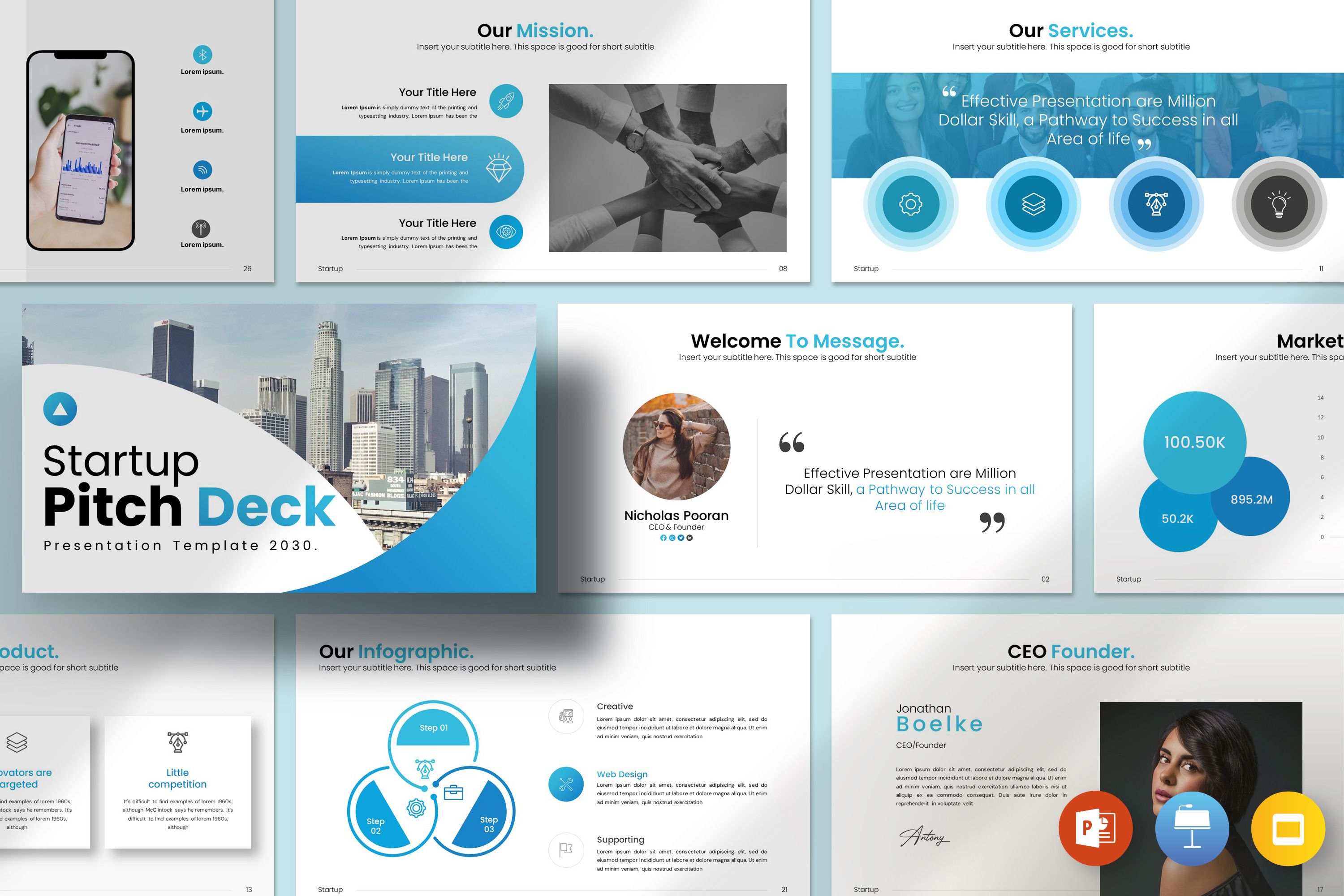 Startup Pitch Deck Template, a Presentation Template by evgenystudio