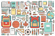 Back To School Supplies Bundle, an Object Graphic by Agor2012 shop
