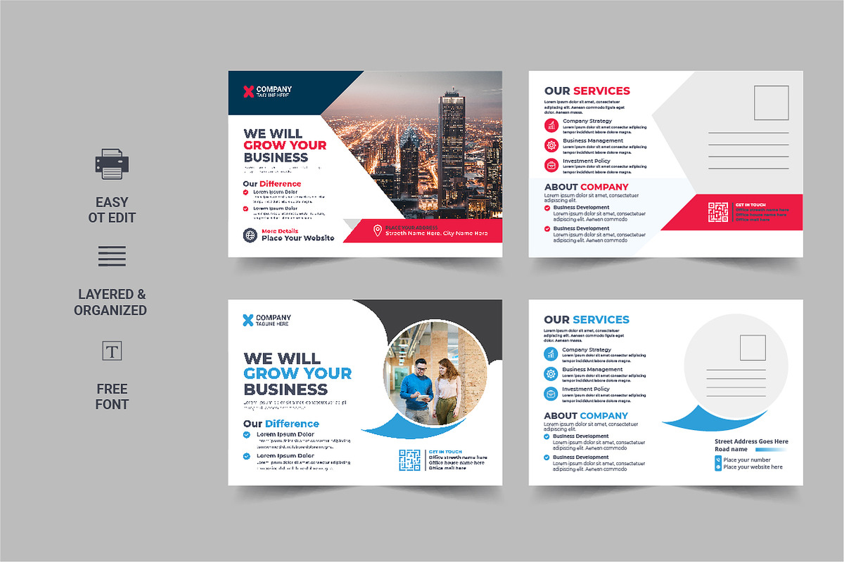 Modern eddm Postcard Template design
