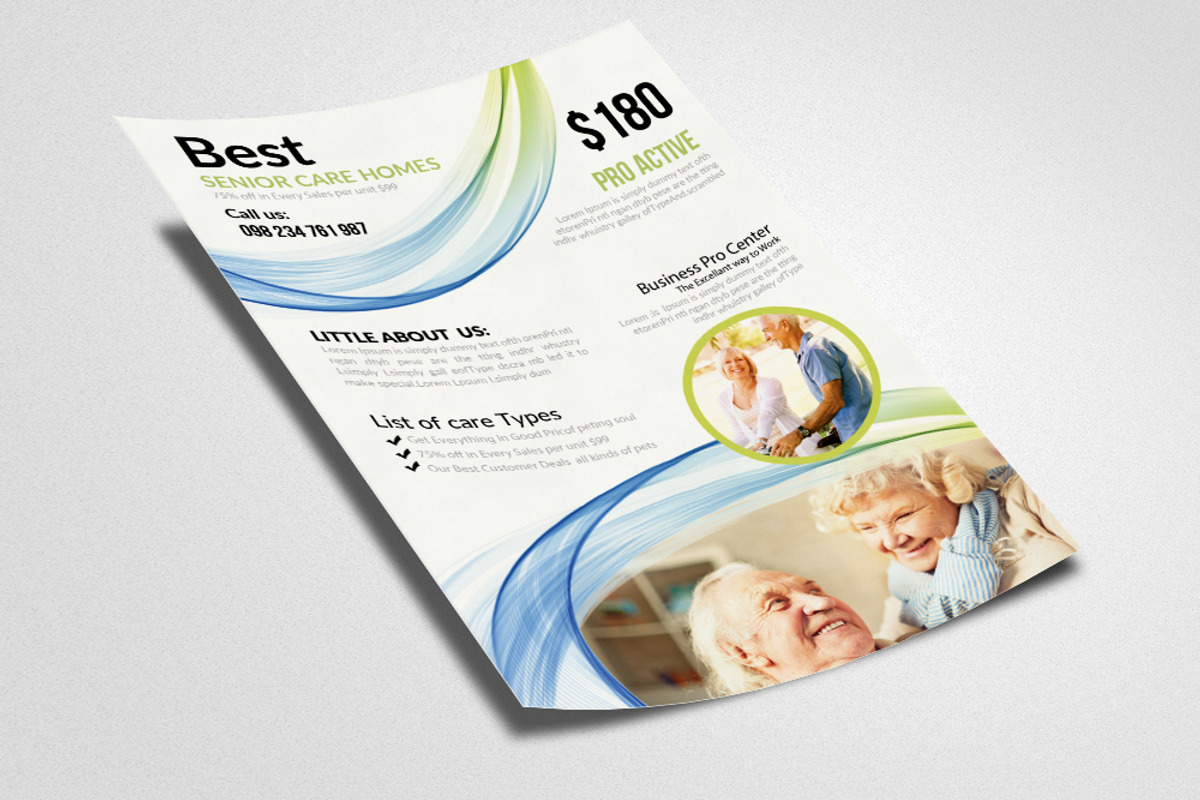 Senior Care Center Flyers, a Flyer Template by Psd Templates