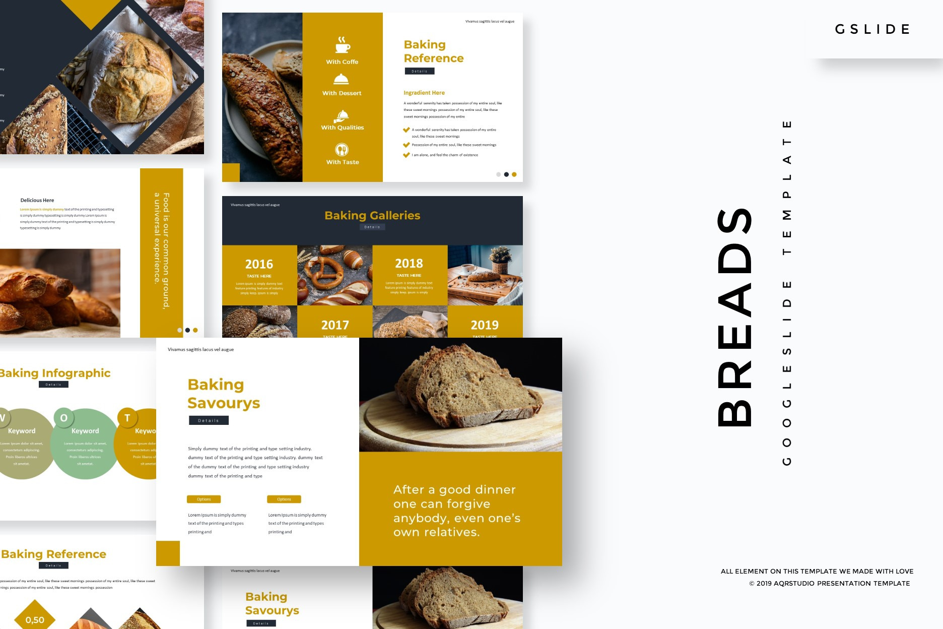Breads - Google Slides Template, a Presentation Template by AQR Studio