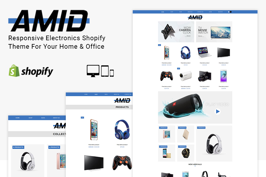 Amid Electronics Shopify Theme, a Shopify Template by ThemeTidy Shopify Agency