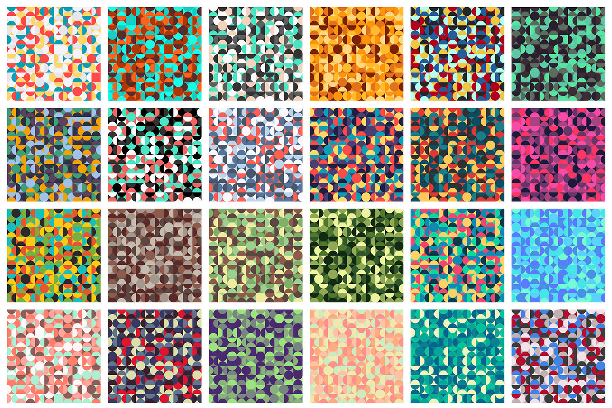 circle mania - seamless patterns, a Pattern Graphic by Lukino