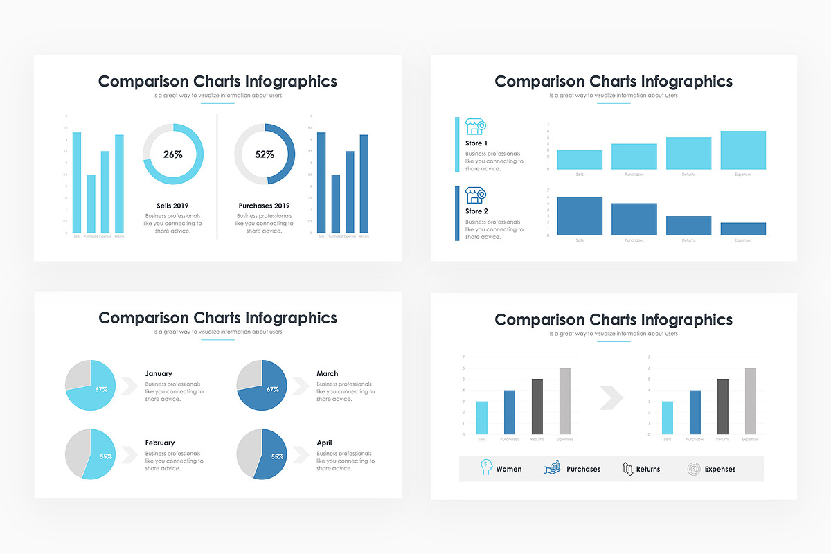 Comparison Charts PowerPoint 3, a Presentation Template by slidequest
