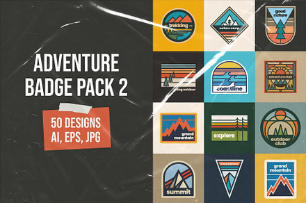 Adventure Badge Pack + Bonus, an Illustration by tifftuff