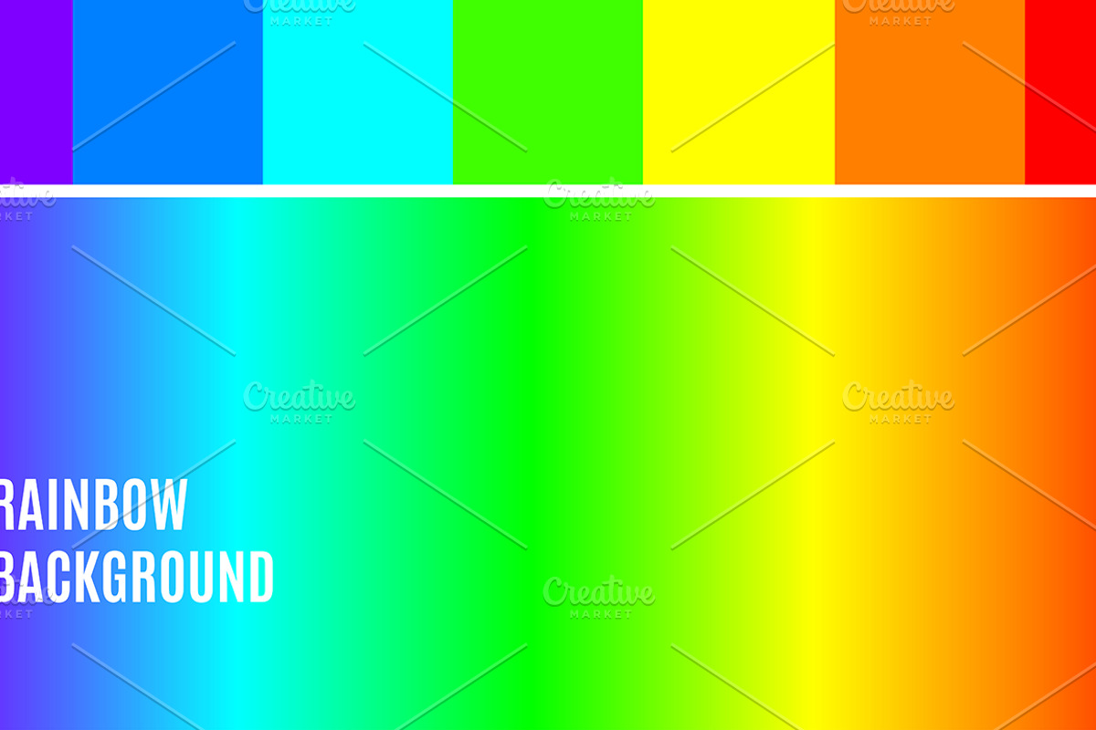Bright Color Rainbow Background, a Decorative Illustration by Vector ...