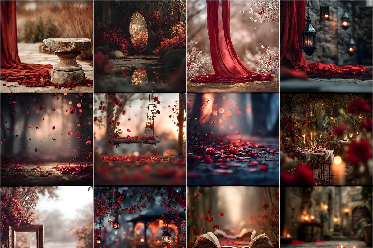 Outdoor Valentine Digital Backdrops, a Background Graphic by Walllow ...