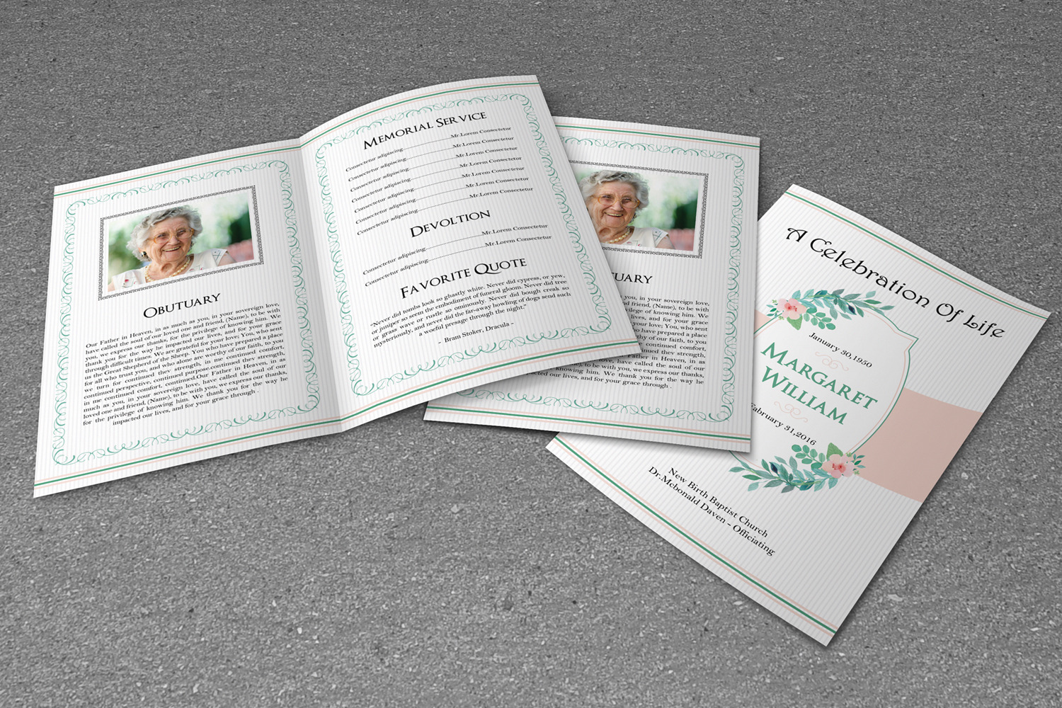 Funeral Program Template-V518, a Brochure Template by Template Shop ...