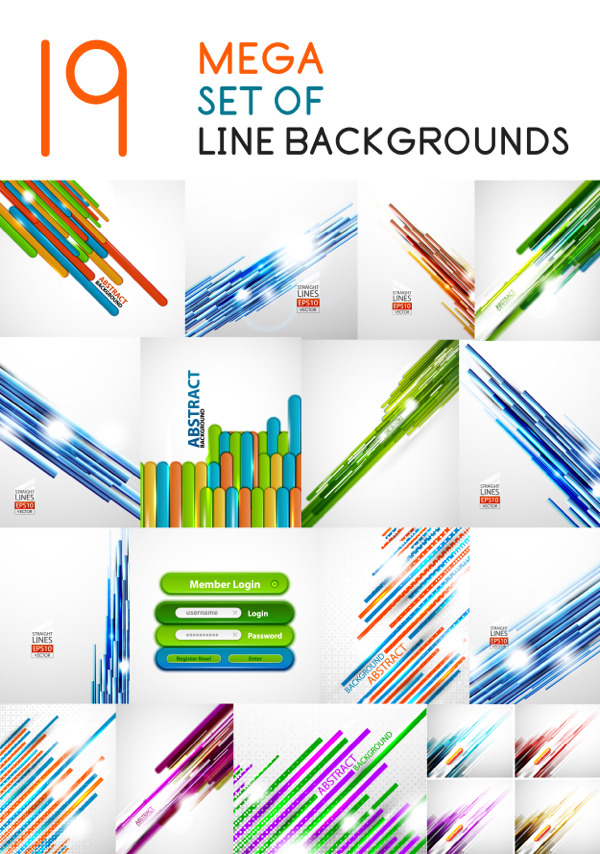 19 mega line backgrounds | Background Graphics ~ Creative Market