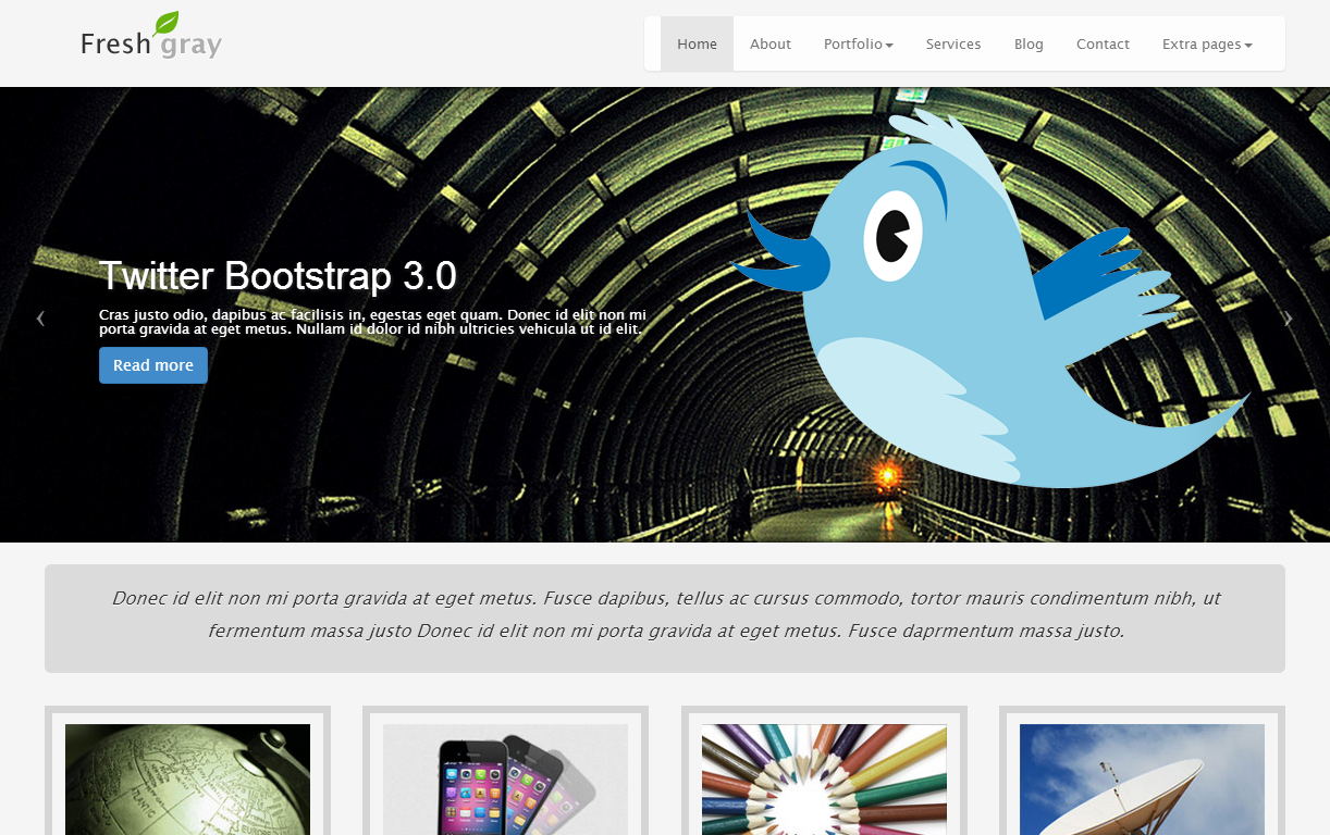 Grey Theme Bootstrap 3.0, a Bootstrap Template by Responsive Business Theme