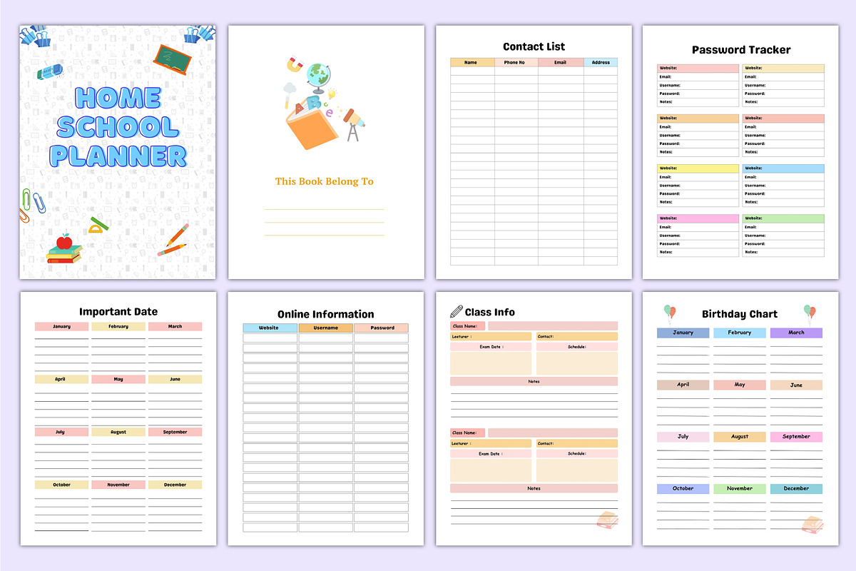 Home School Planner Canva Template