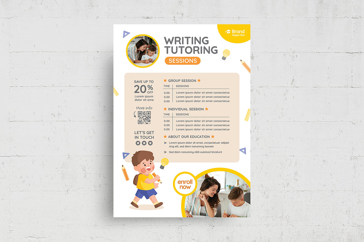 Cute School Education Flyer, a Flyer Template by BrandPacks