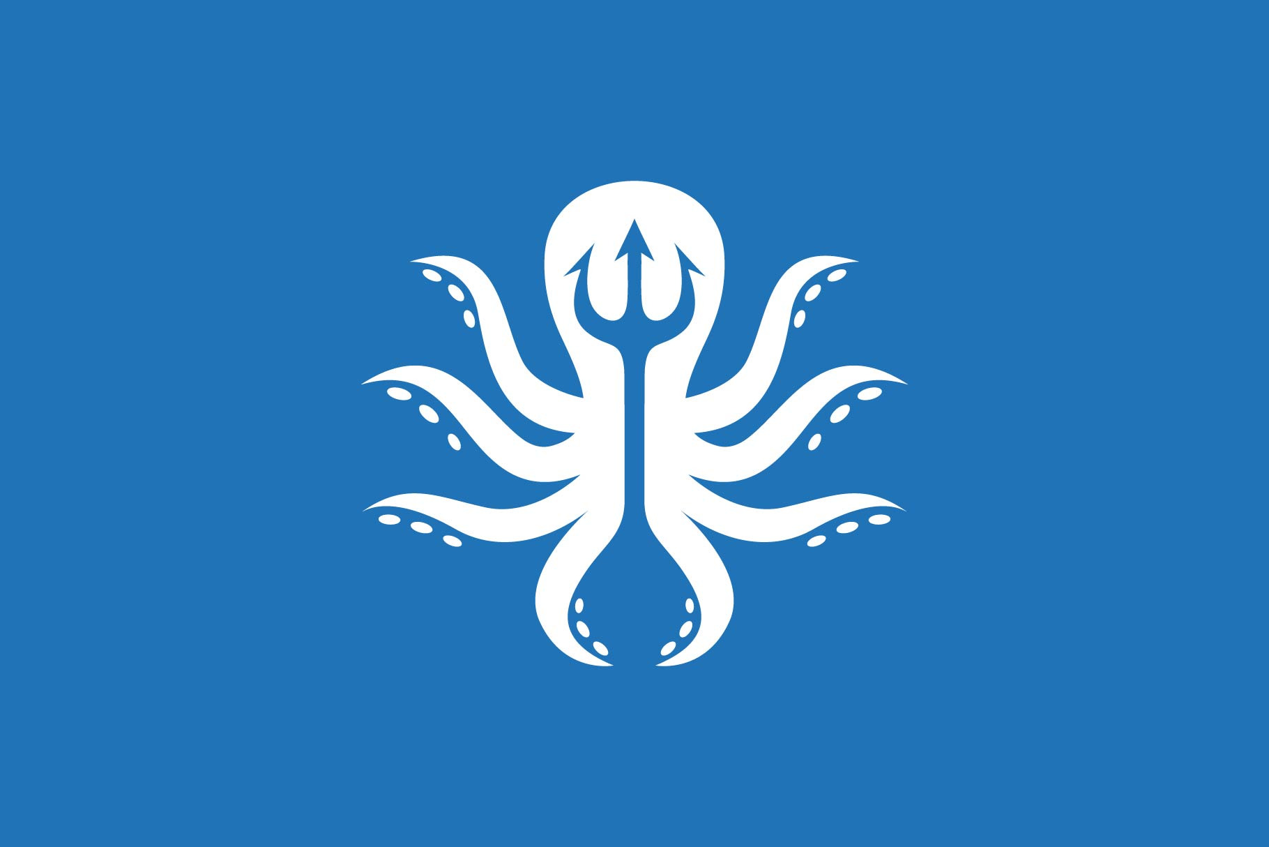 octopus trident logo, a Branding & Logo Template by ZHR Creative