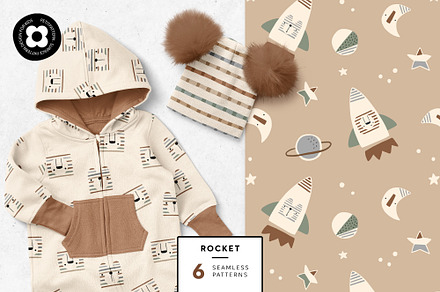 Vintage Space Patterns, a Pattern Graphic by GreyLilac