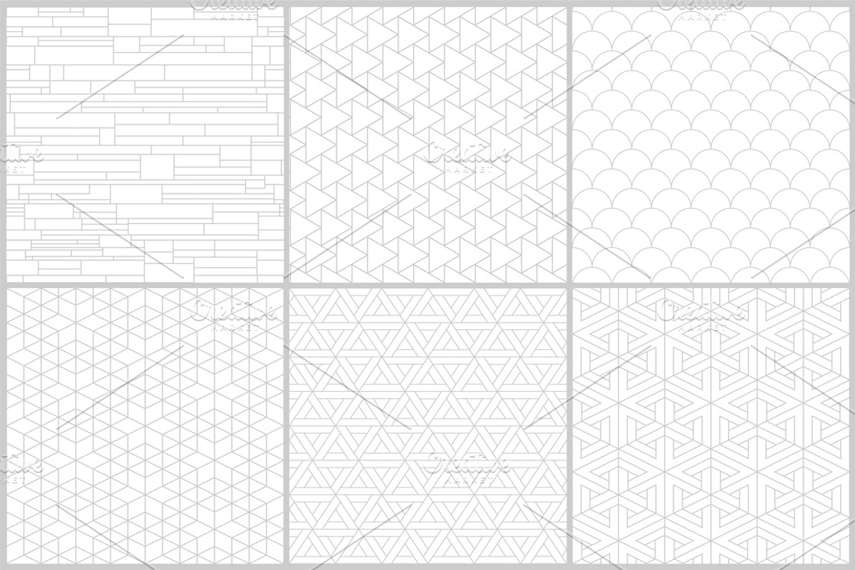 Geometric seamless symmetry patterns, a Pattern Graphic by ExpressShop