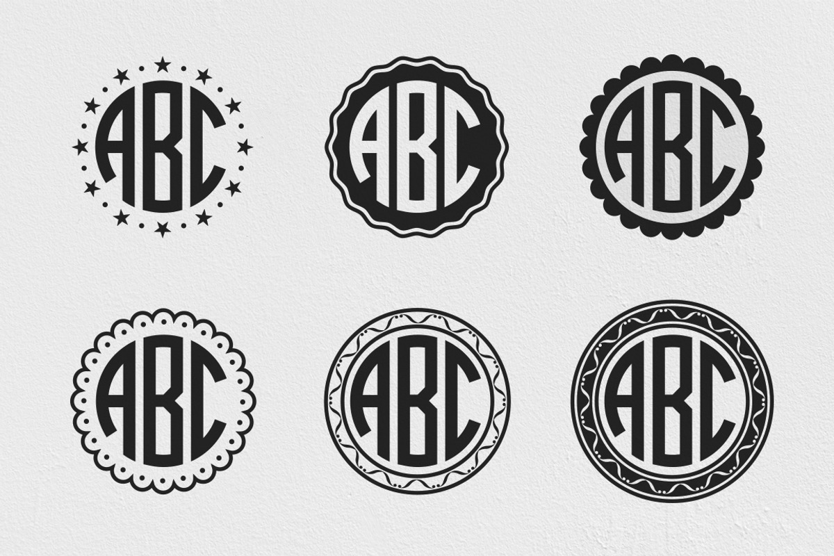 Circle Monogram Font Kit, a Font by Medialoot