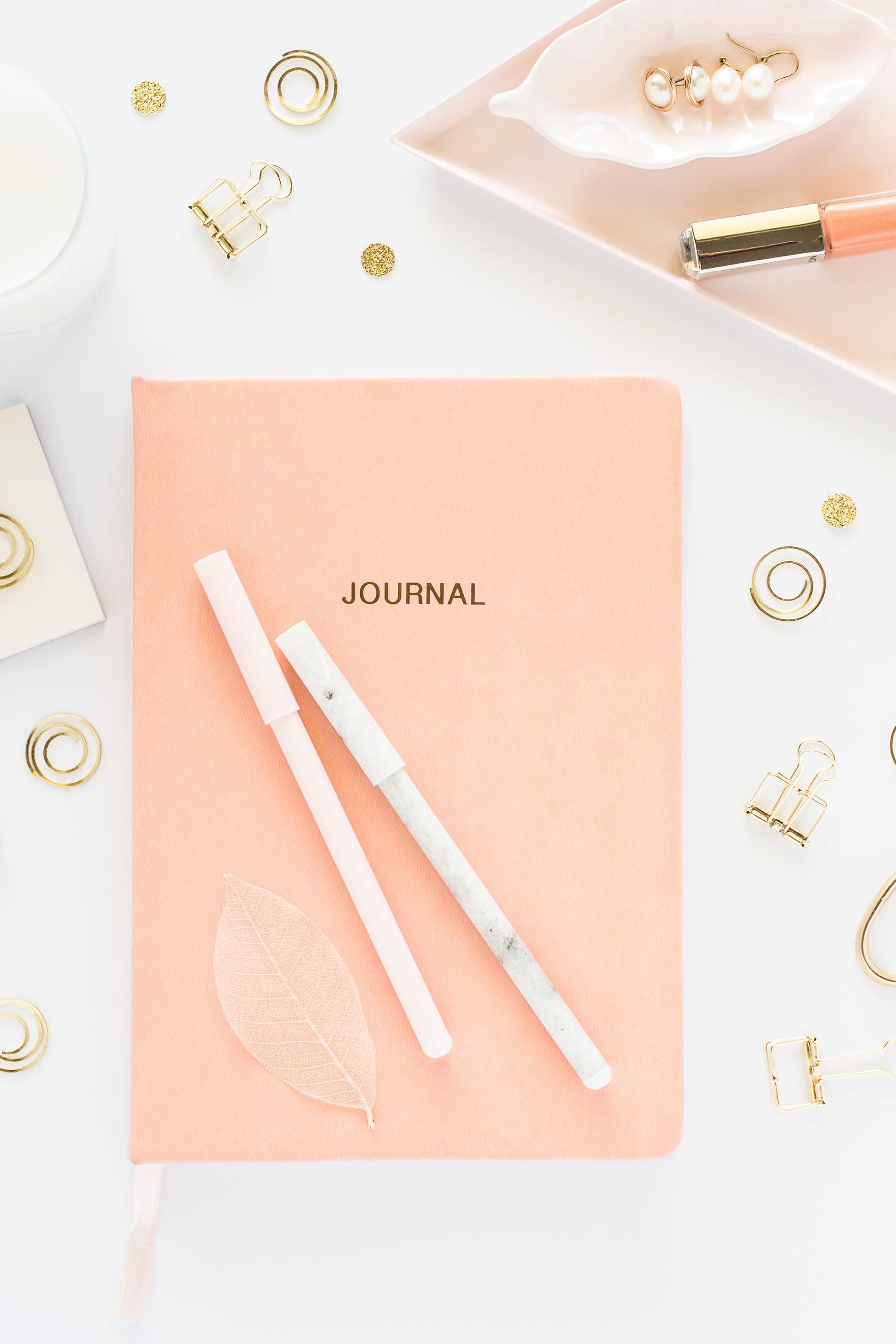 Stock Photo - Journal, pens, desk, a Business Photo by Savvy Stock Shop