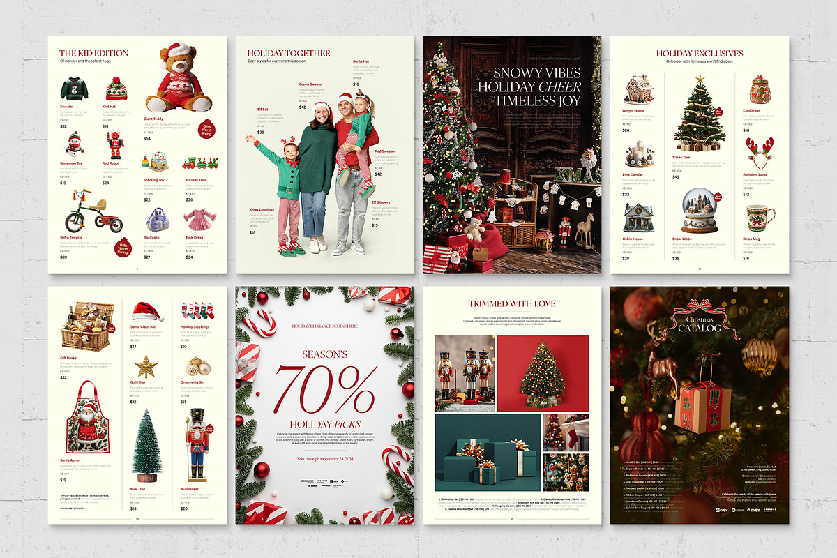 Digital Christmas Catalog Template, a Brochure Template by BrandPacks