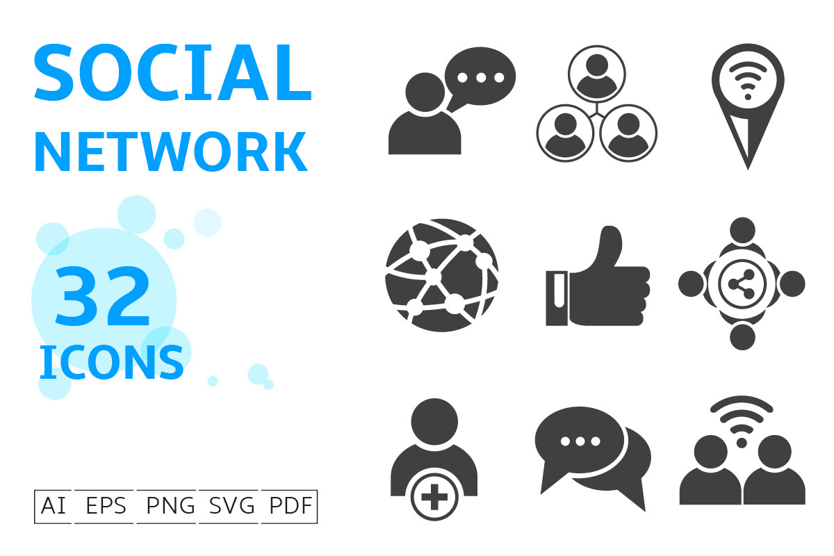 Social Network Icons Set, an Icon by Designfour