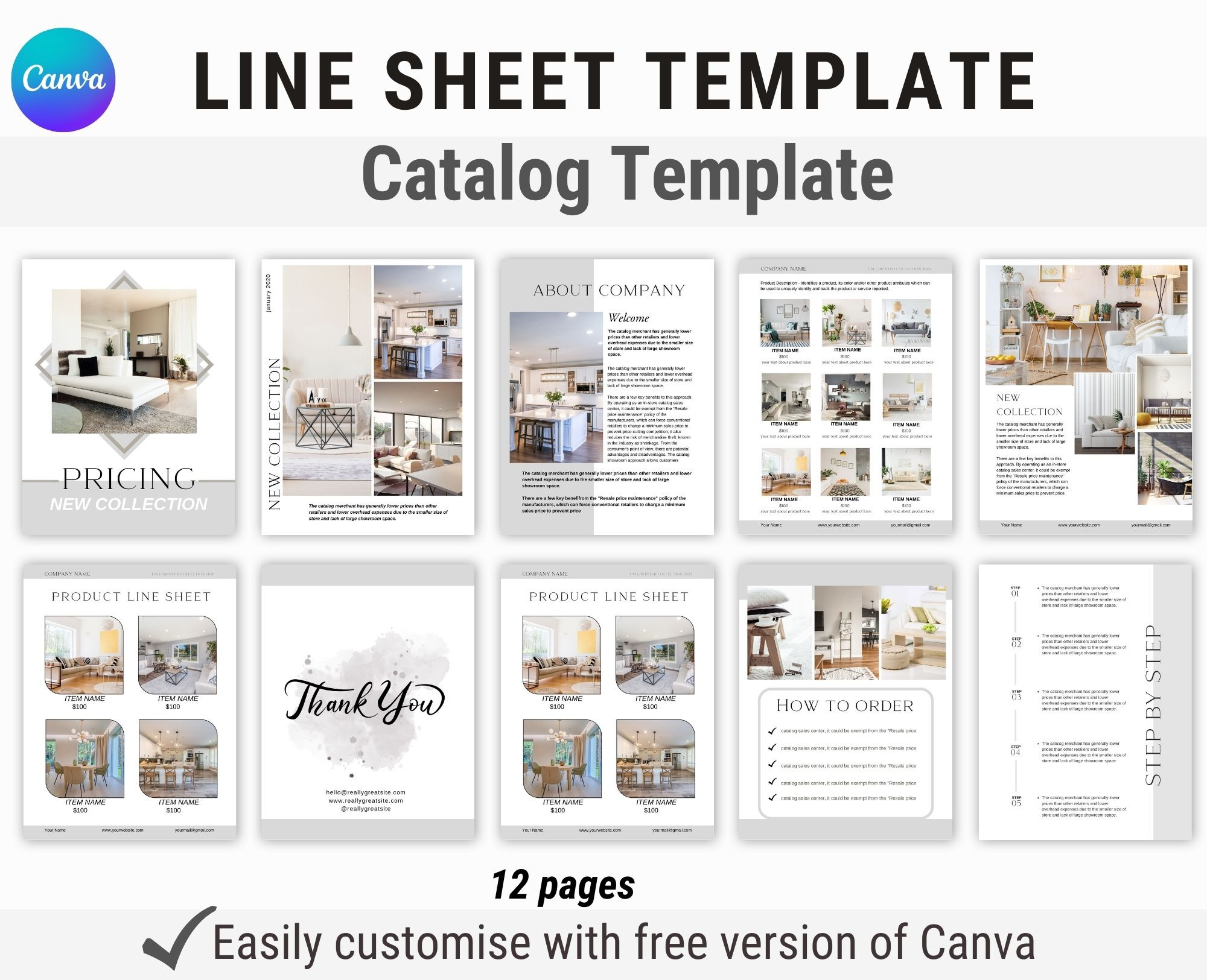 Catalog Template for Canva