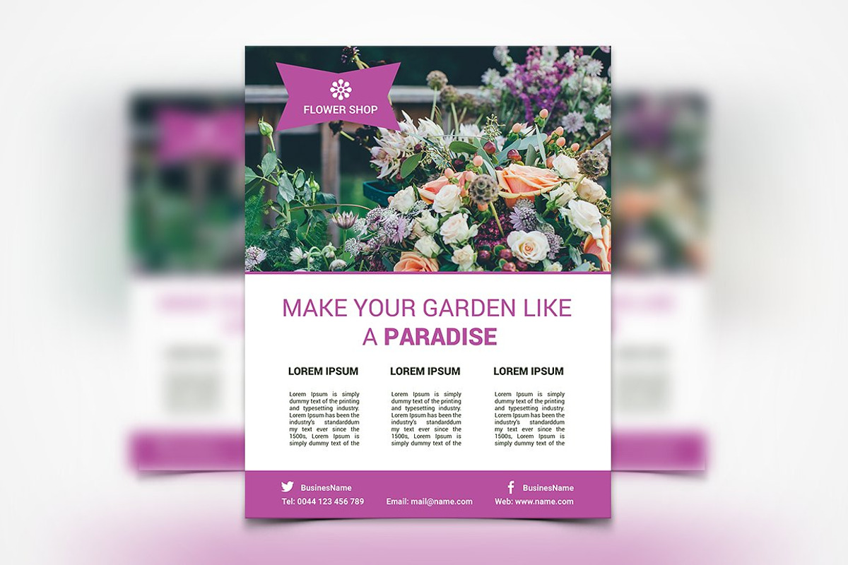 6 Flowers Flyers, a Flyer Template by Creatricks