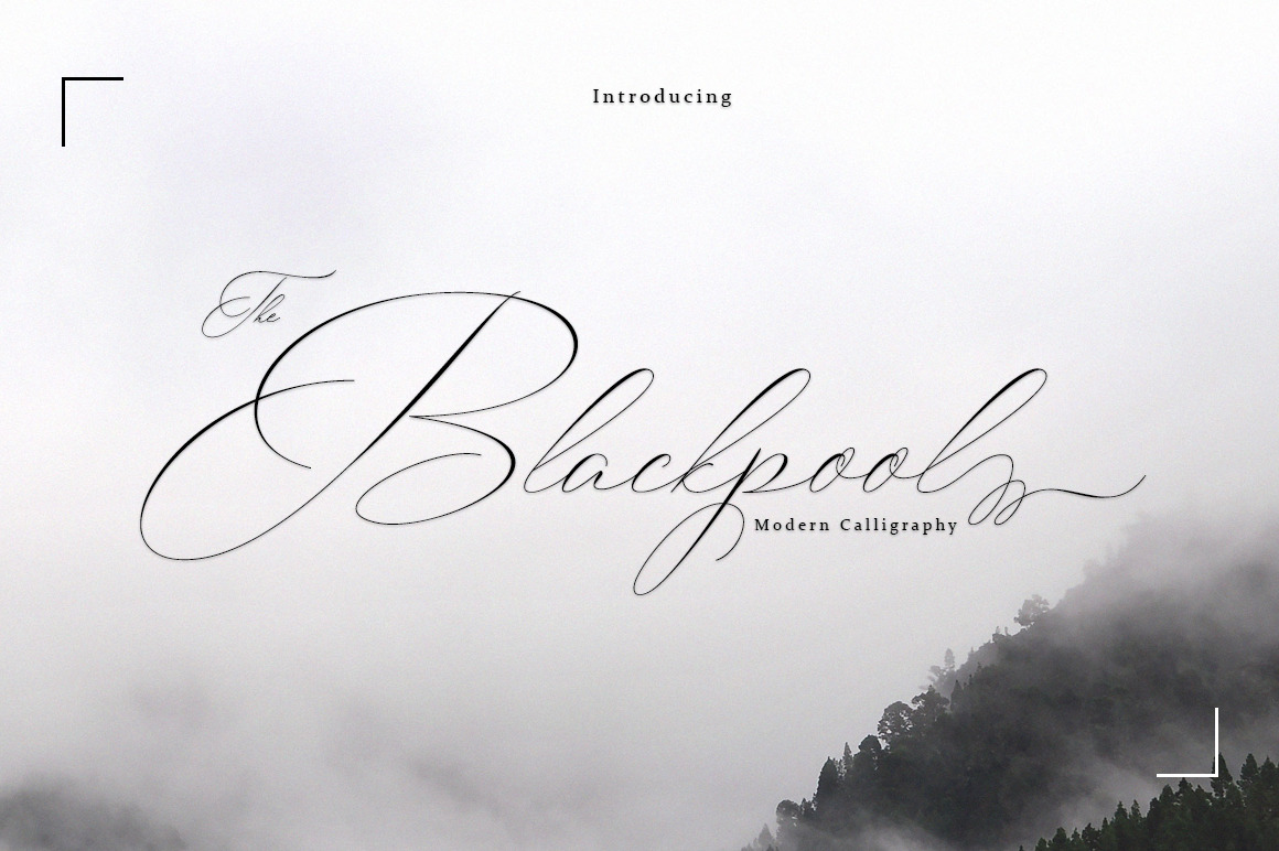 The - Blackpool, a Script Font by Teweka