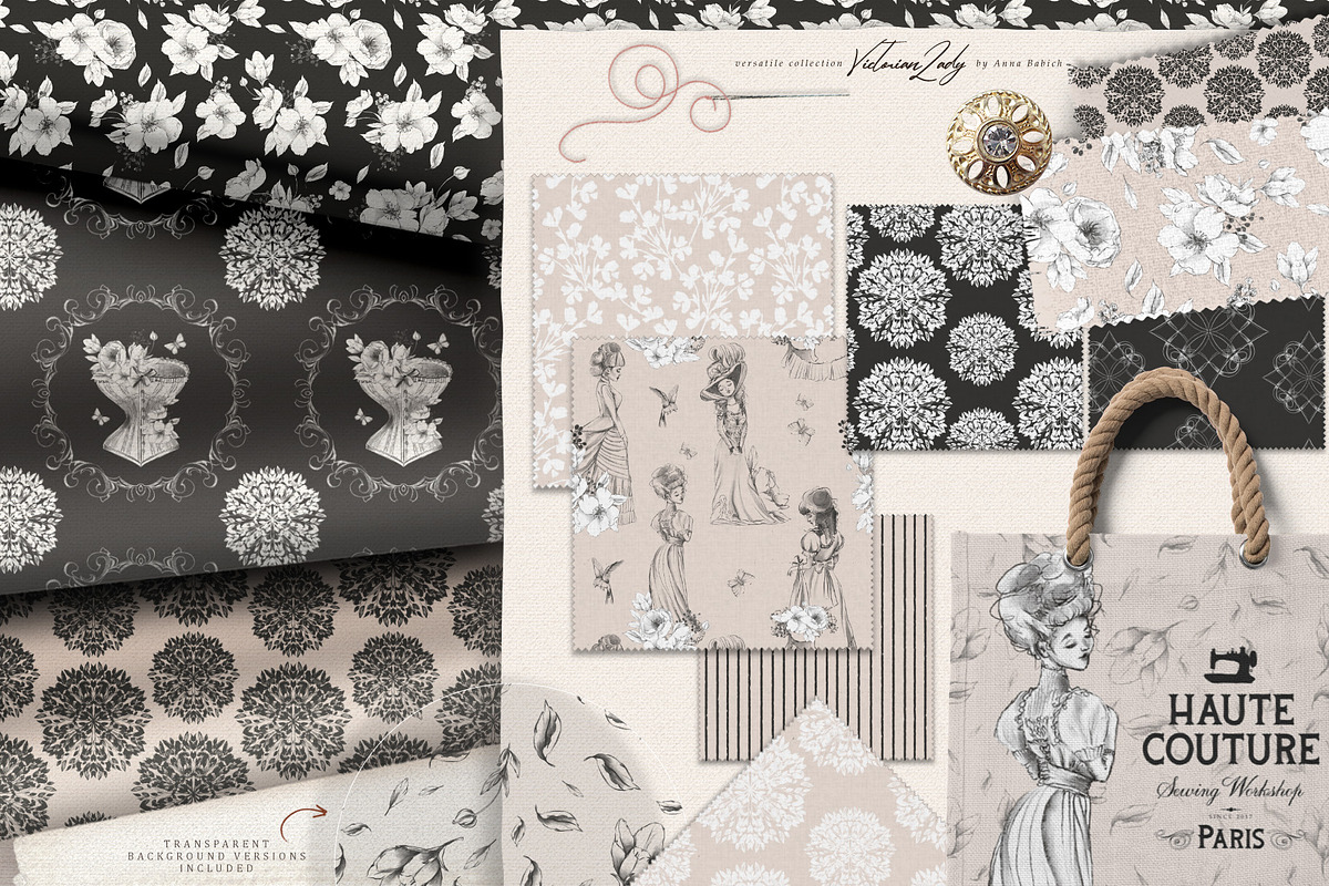 Victorian Lady Versatile Collection, a Decorative Illustration by Anna ...
