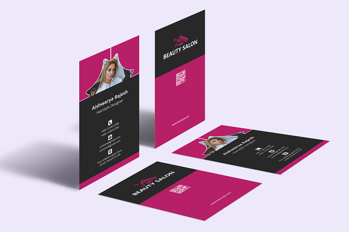 Portrait Business Card, a Business Card Template by UI_Expert