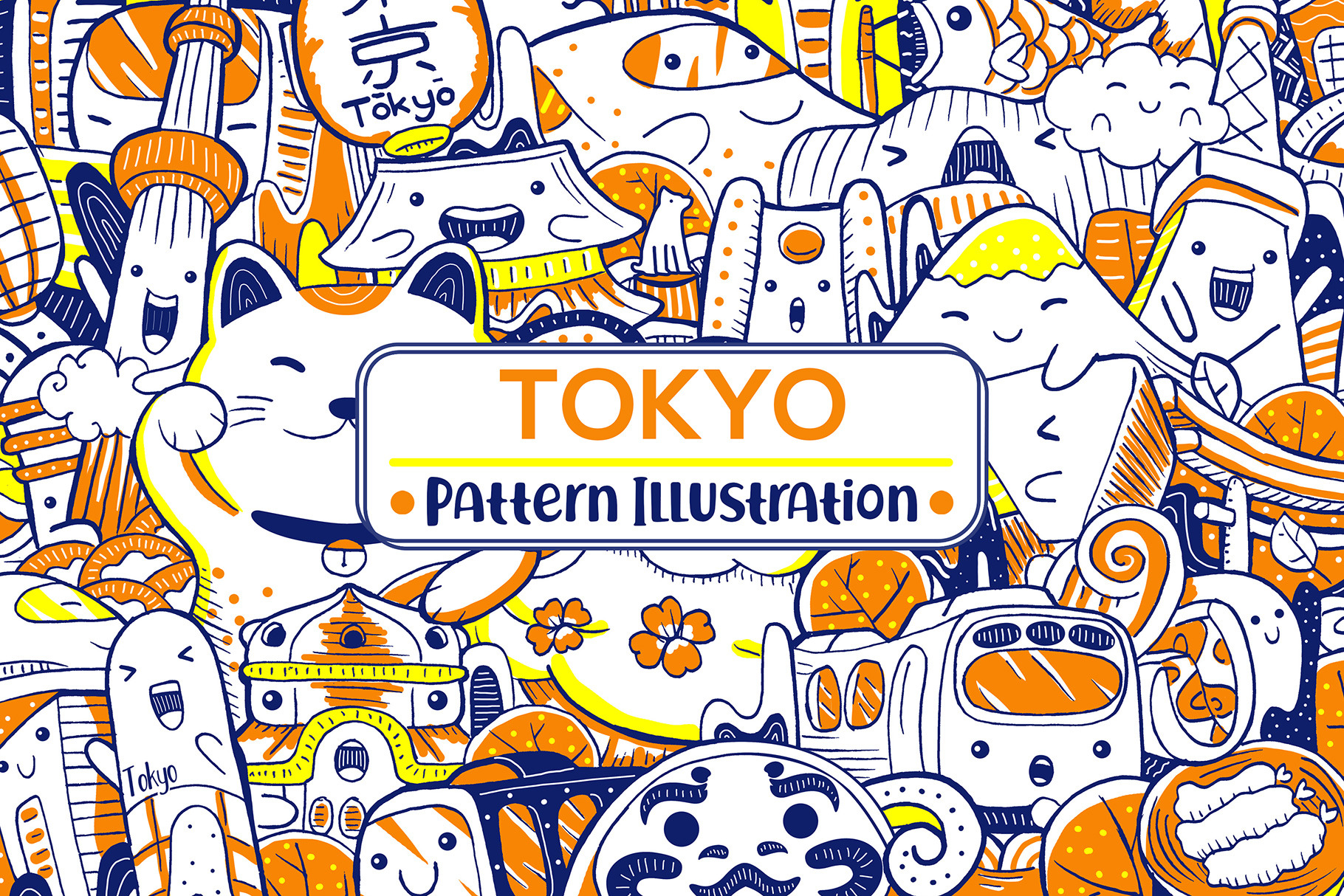Tokyo Pattern Illustration, a Pattern Graphic by MEDZ
