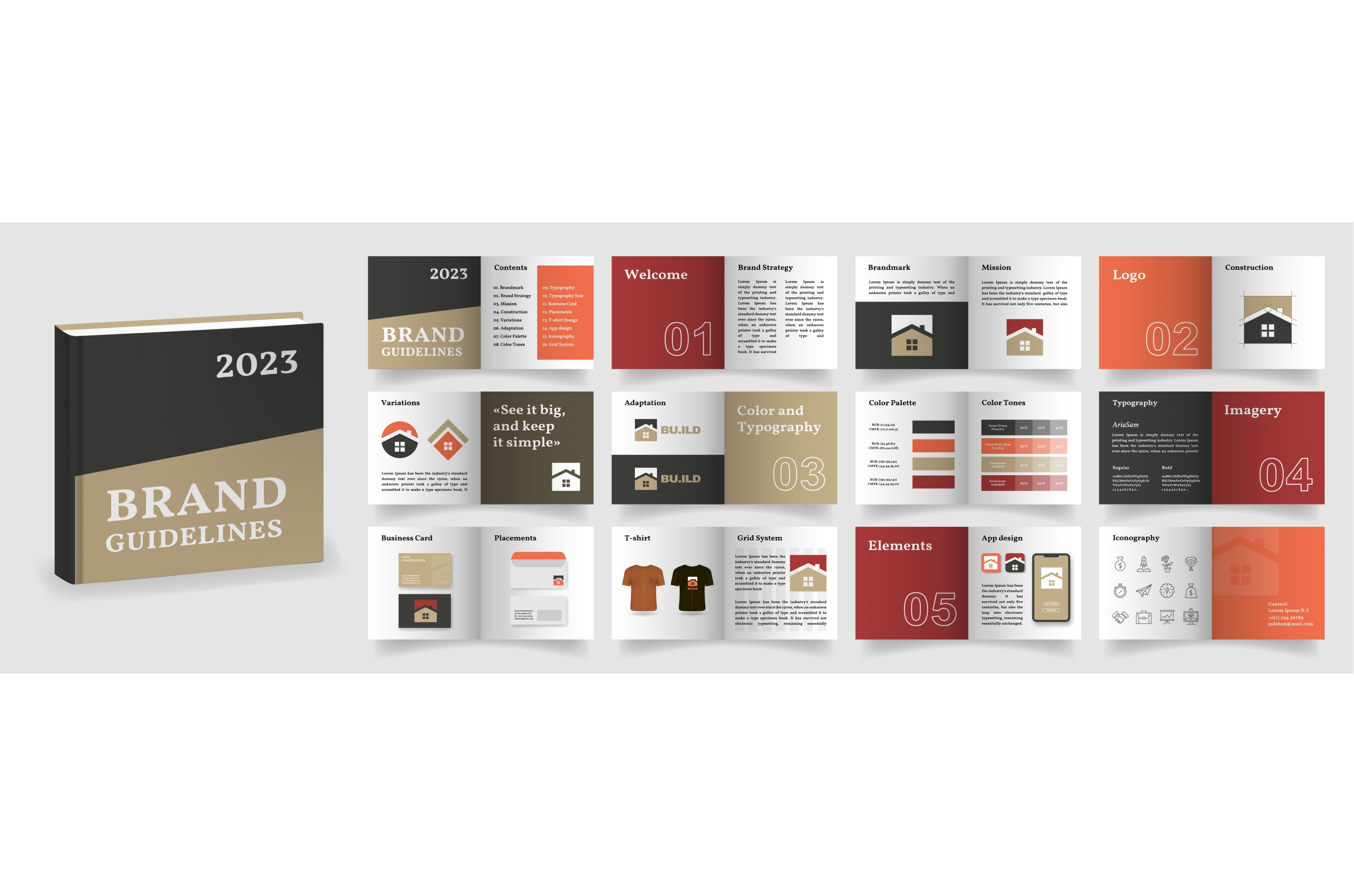 Brand Guidelines template. Brown and | Textures ~ Creative Market