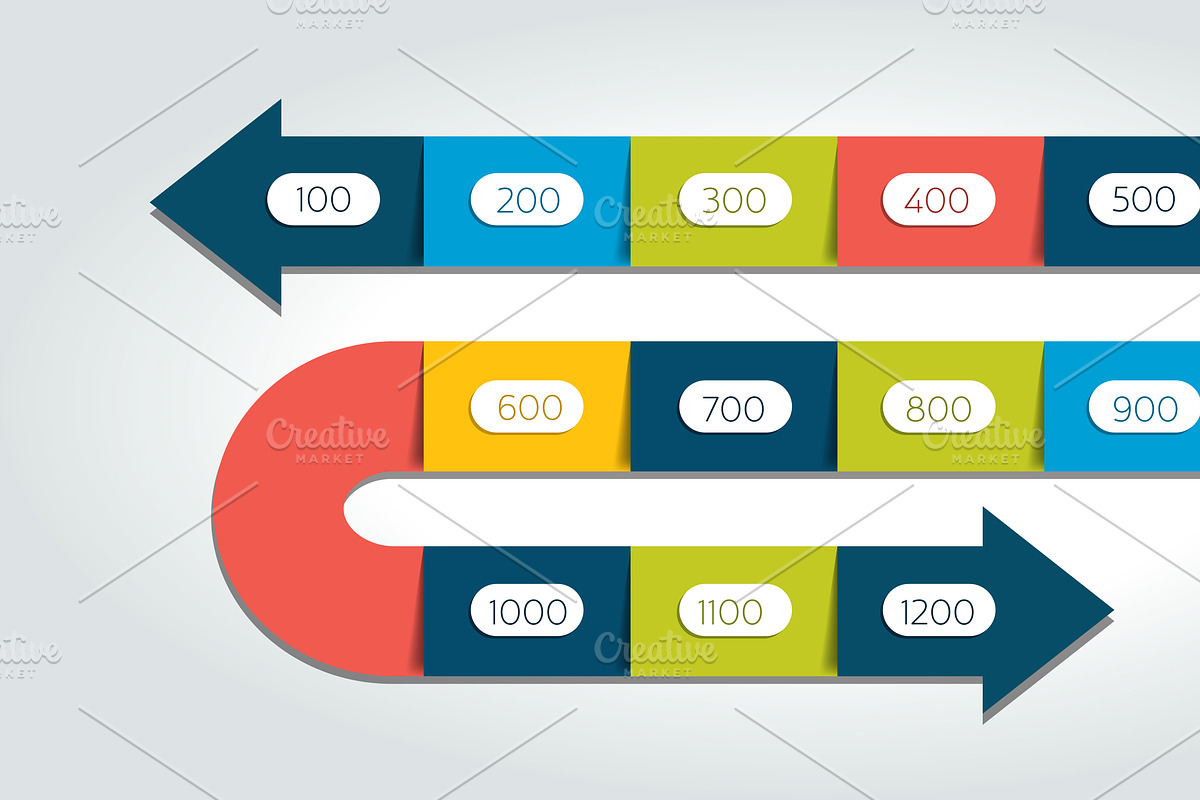 Snake arrow infographic, template, a Work Illustration by VectorAN