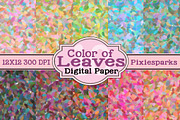 Color of Leaves Digital Paper | Graphic Patterns ~ Creative Market