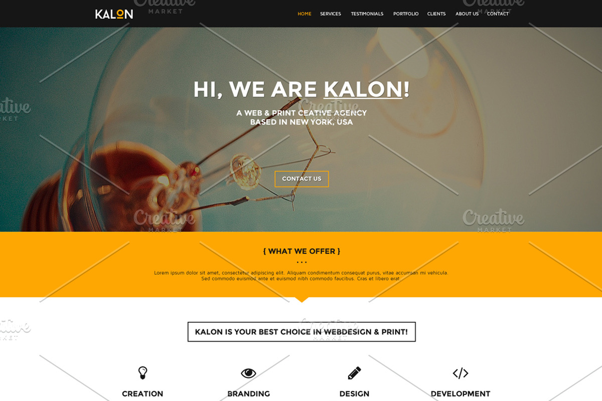 Kalon - Animated Parallax HTML Theme, a Bootstrap Template by DesignWP