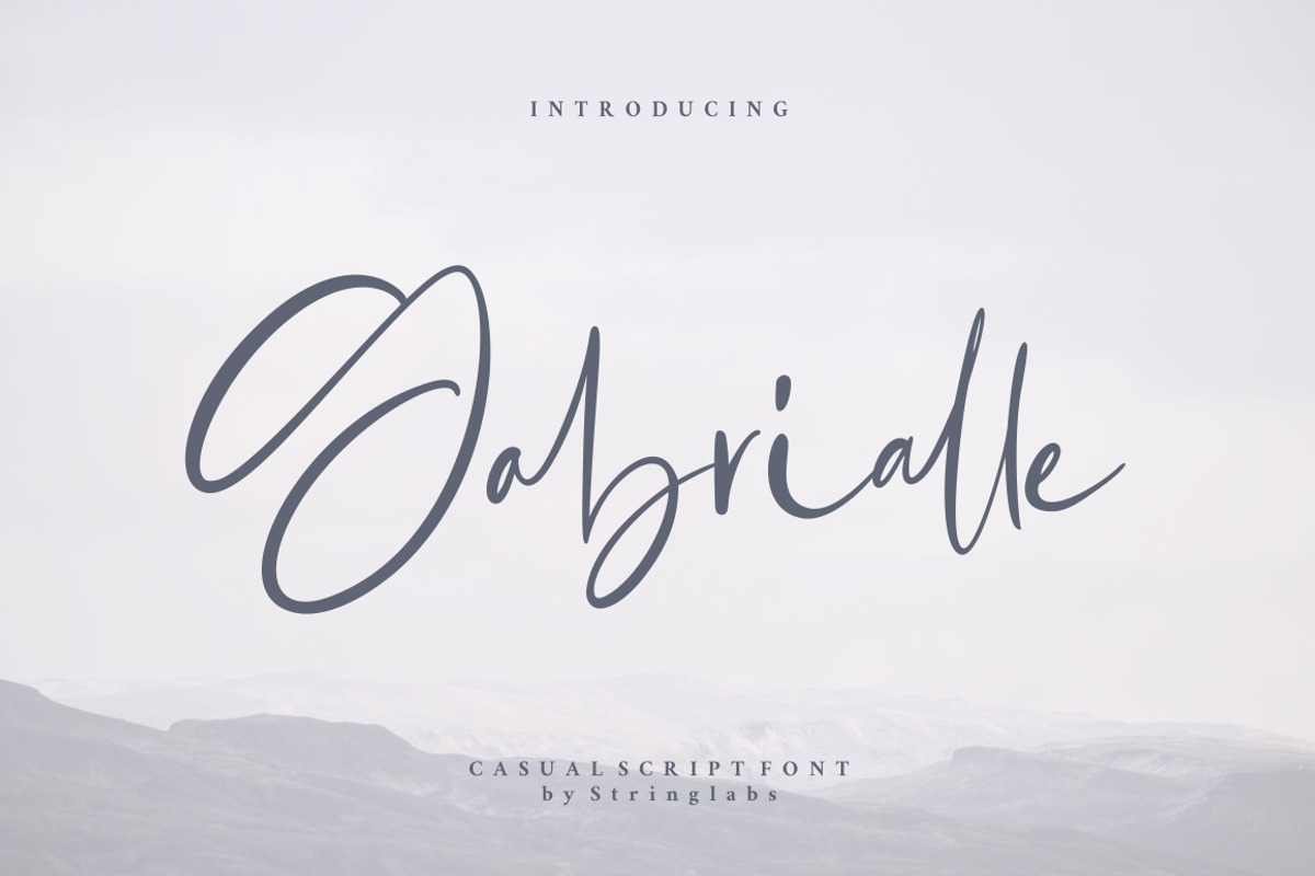 Gabrialle - Casual Script Font, a Script Font by StringLabs