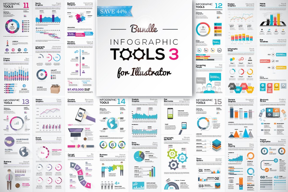 [-44%] Infographic Tools Bundle v. 3, a Presentation Template by ...