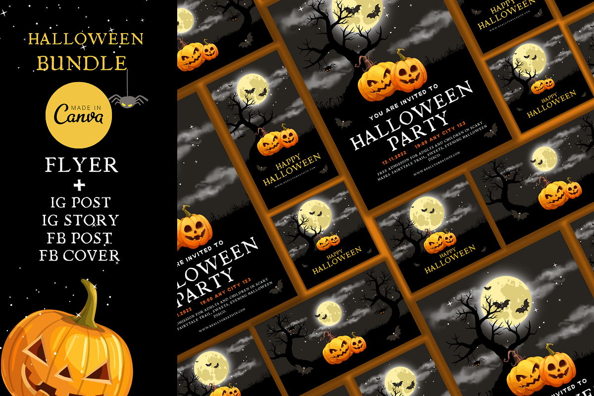 Halloween Canva templates