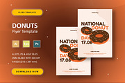 Donuts - Flyer Template | Flyer Templates ~ Creative Market