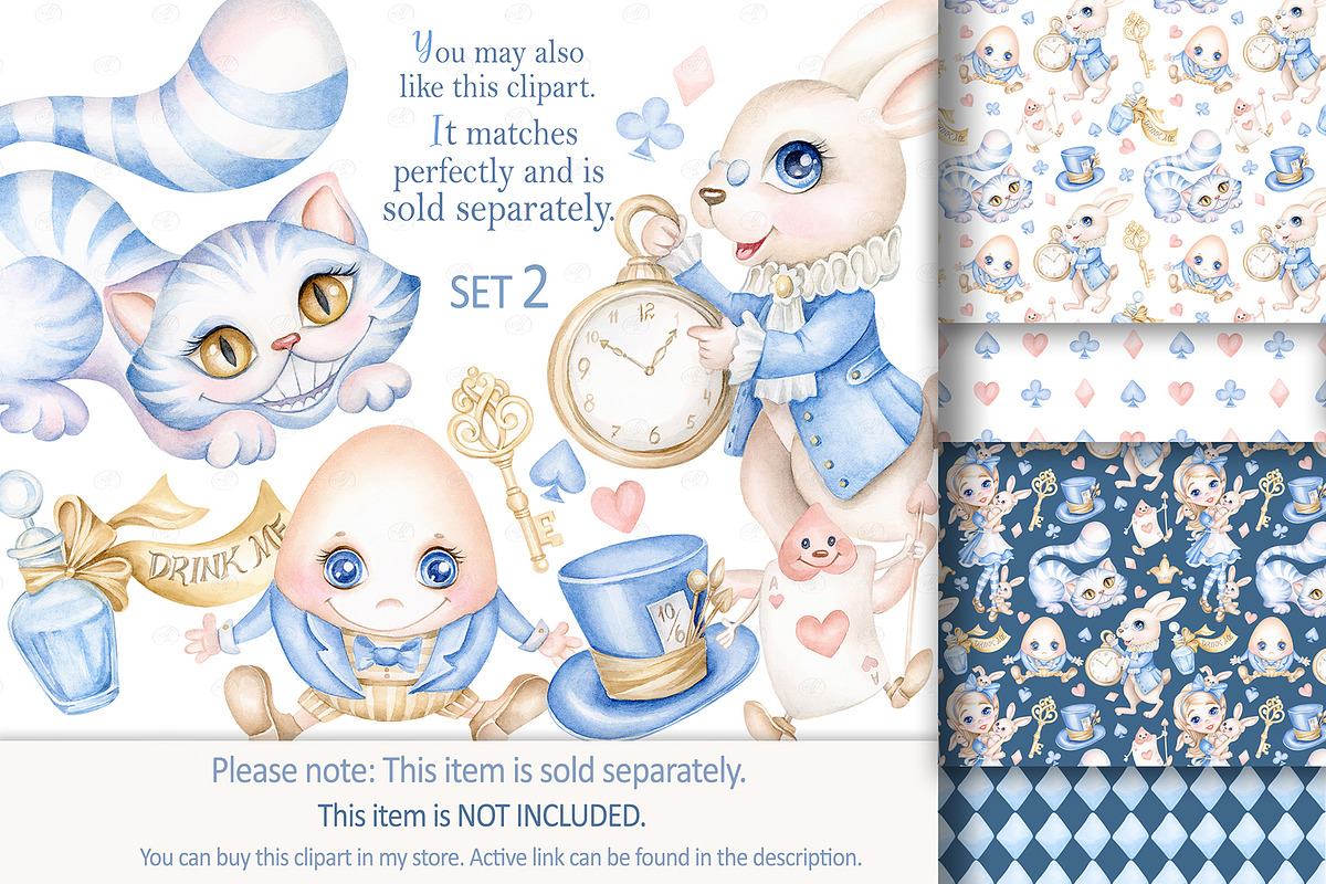 Alice in Wonderland Tea Party Clipart