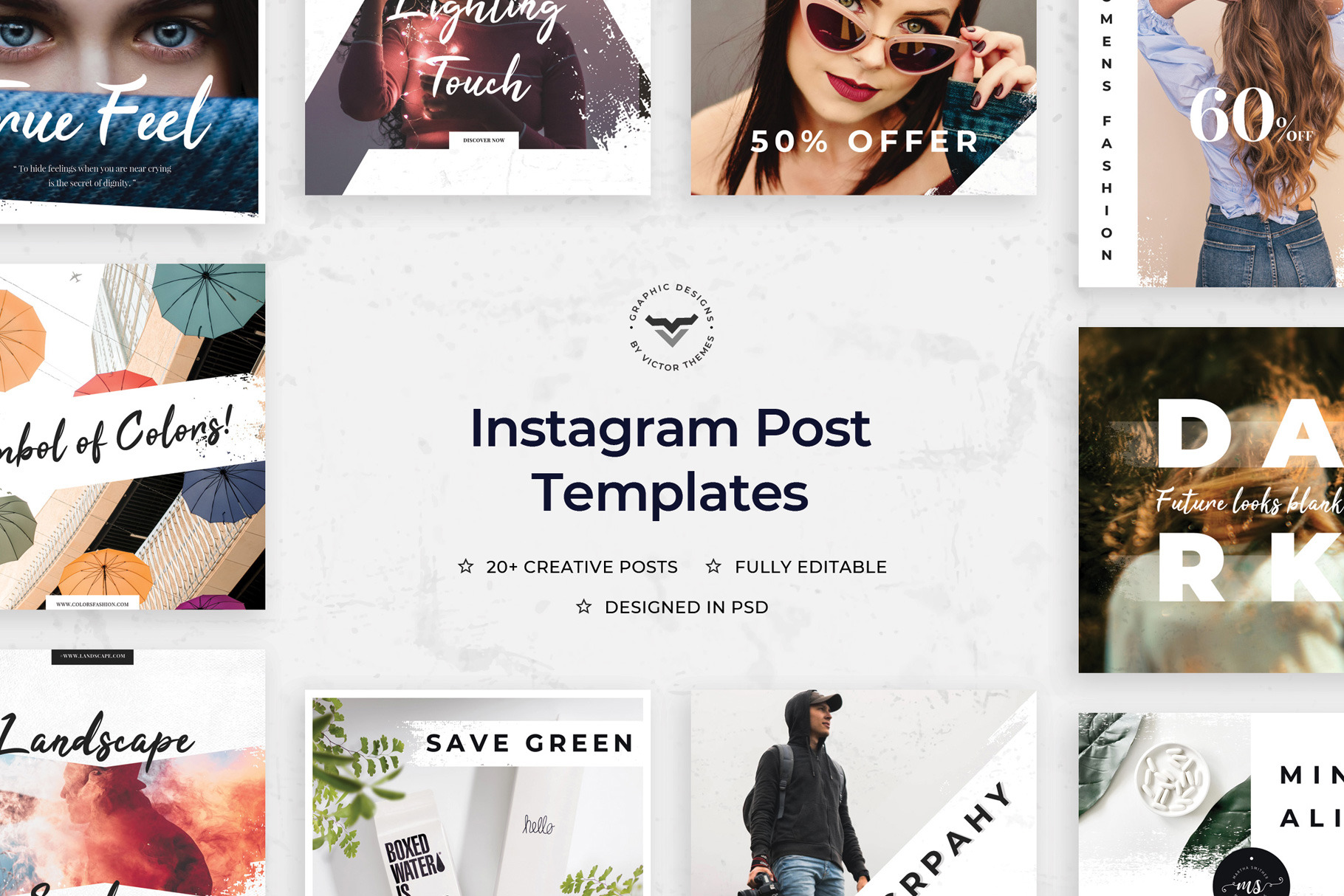 Instagram Post Templates, a Social Media Template by VictorThemes