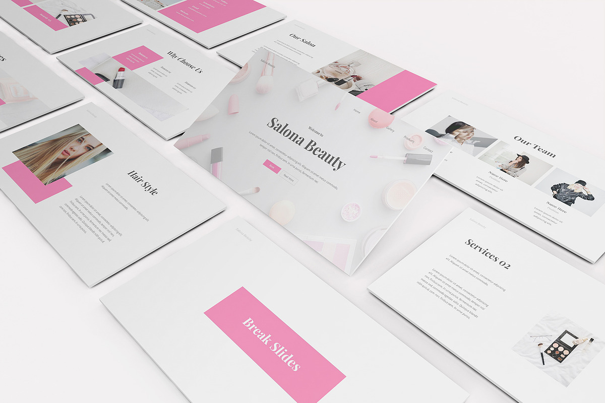 Beauty Salon Google Slides Template, a Presentation Template by ...