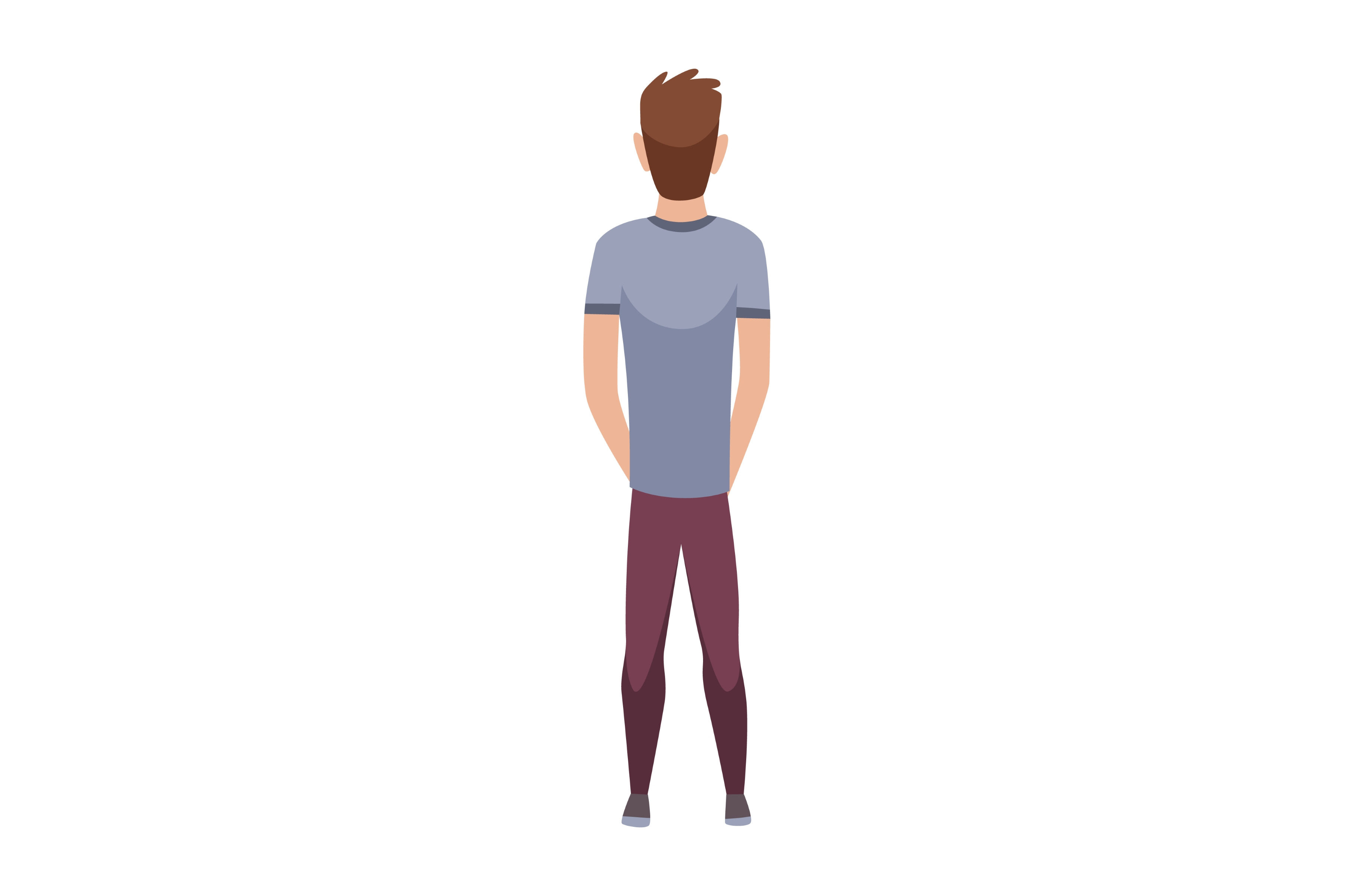 People character back view | People Illustrations ~ Creative Market