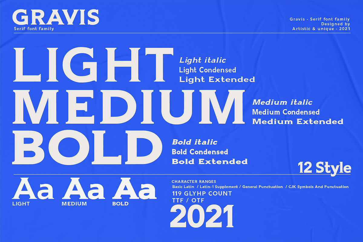 Gravis - Serif font family