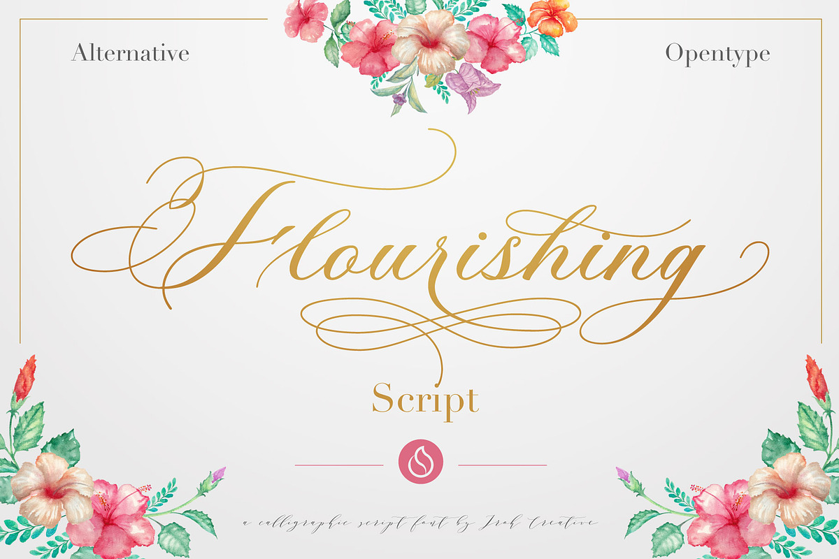 Flourishing Script Invitations Font | Creative Market