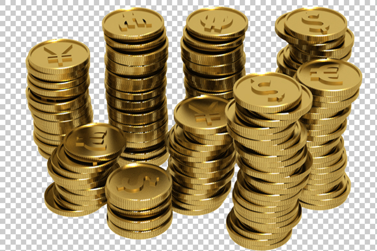 Coins - 3D Render PNG, a Graphic by TrueMitra Designs