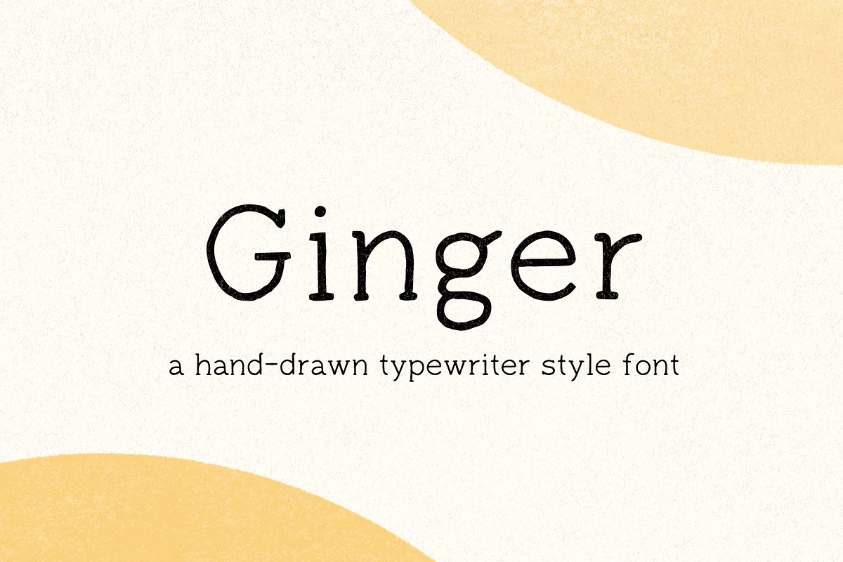Ginger - Hand Drawn Typewriter Font, a Slab Serif Font by Minna May Design
