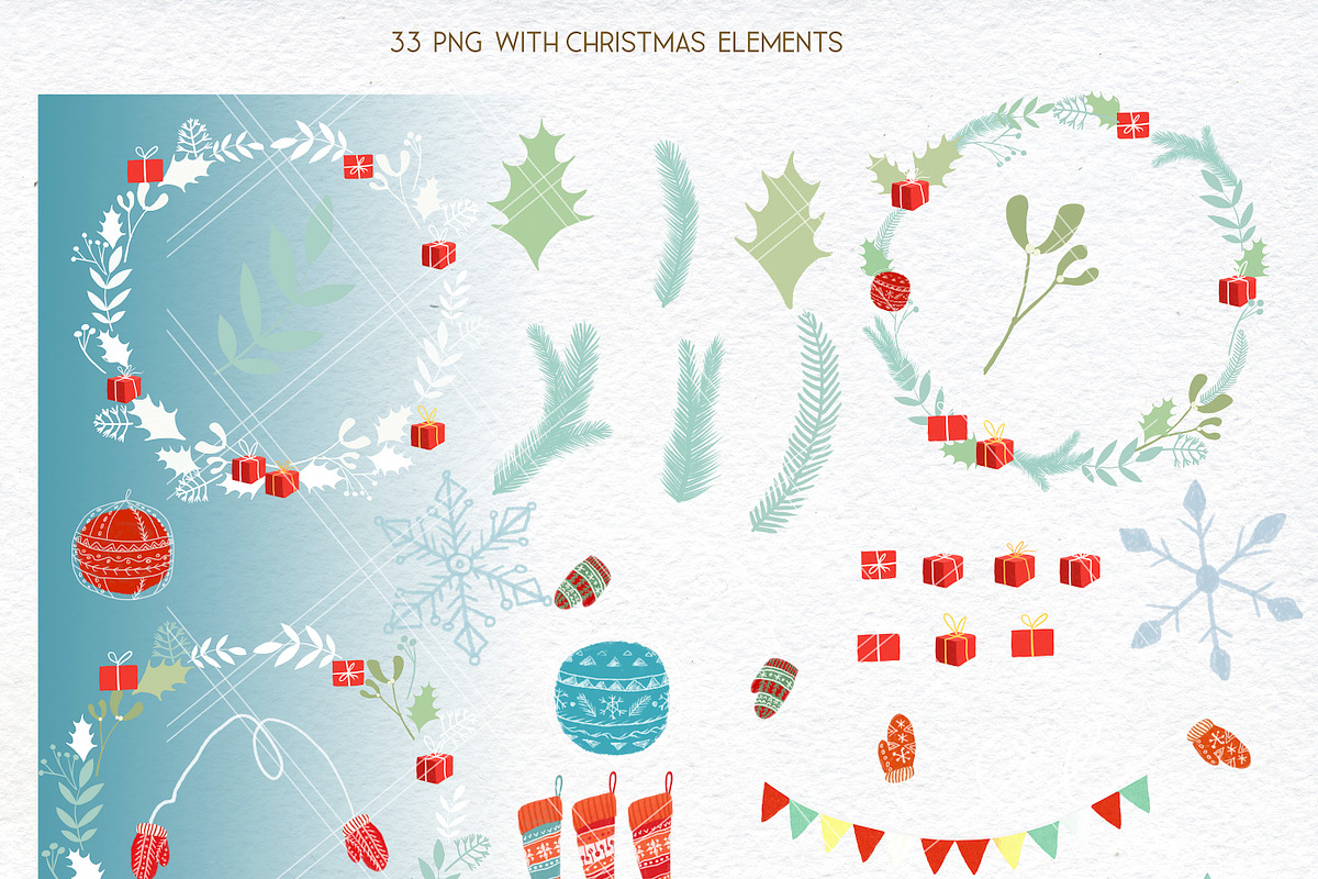 Christmas pack, Santa clip art, a Decorative Illustration by WonderWonder