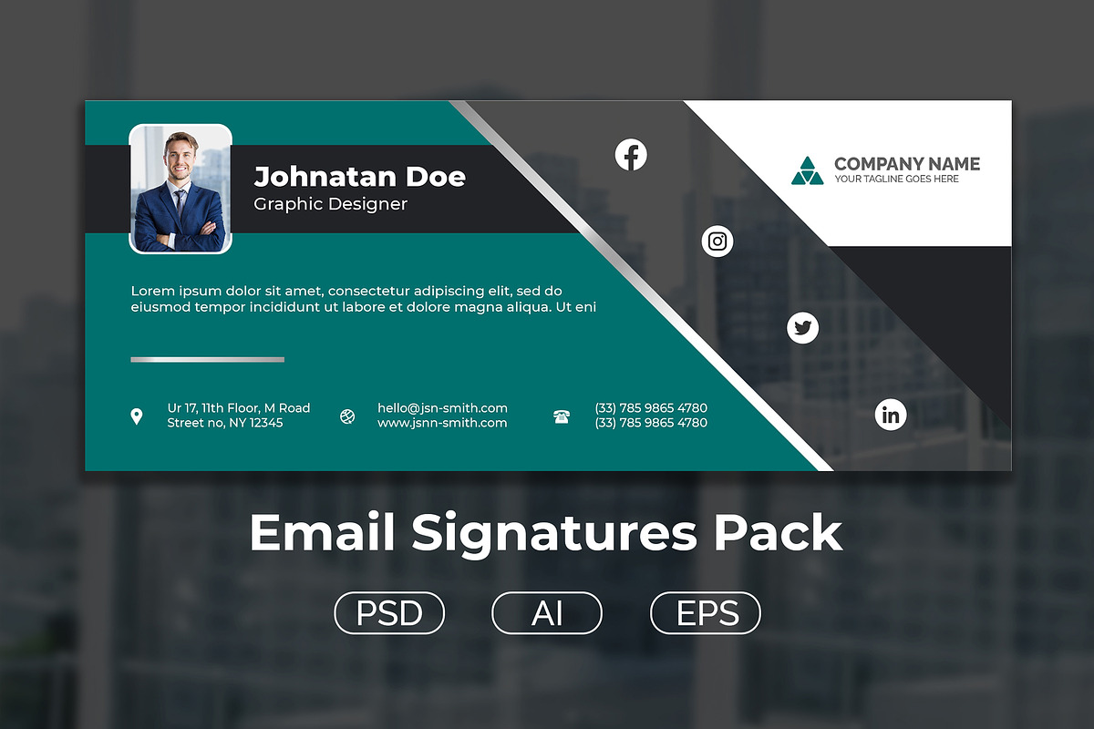 Email Signature Pack, a Templates & Theme by Curve Design