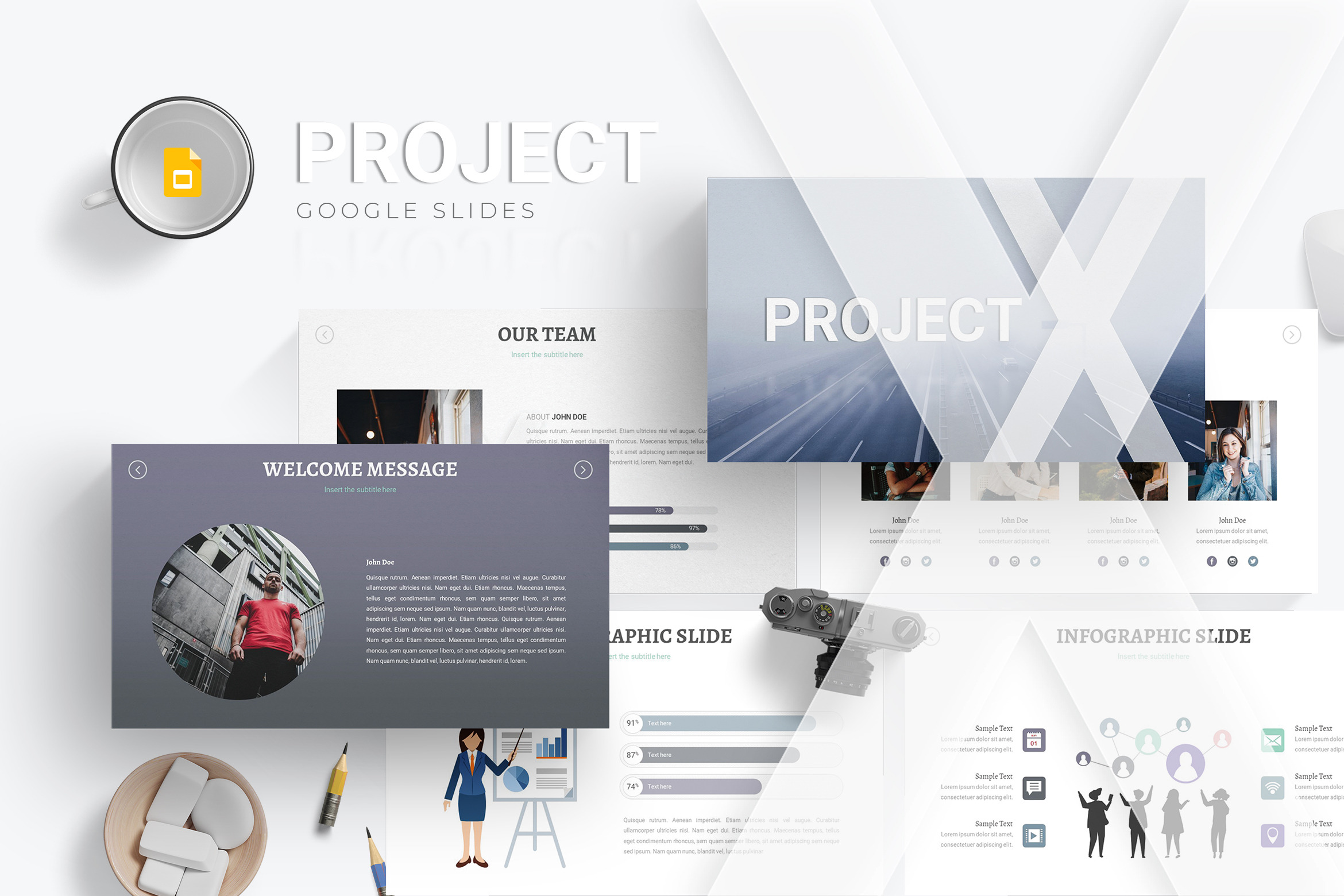 Project X - Google Slides Template, a Presentation Template by AQR Studio