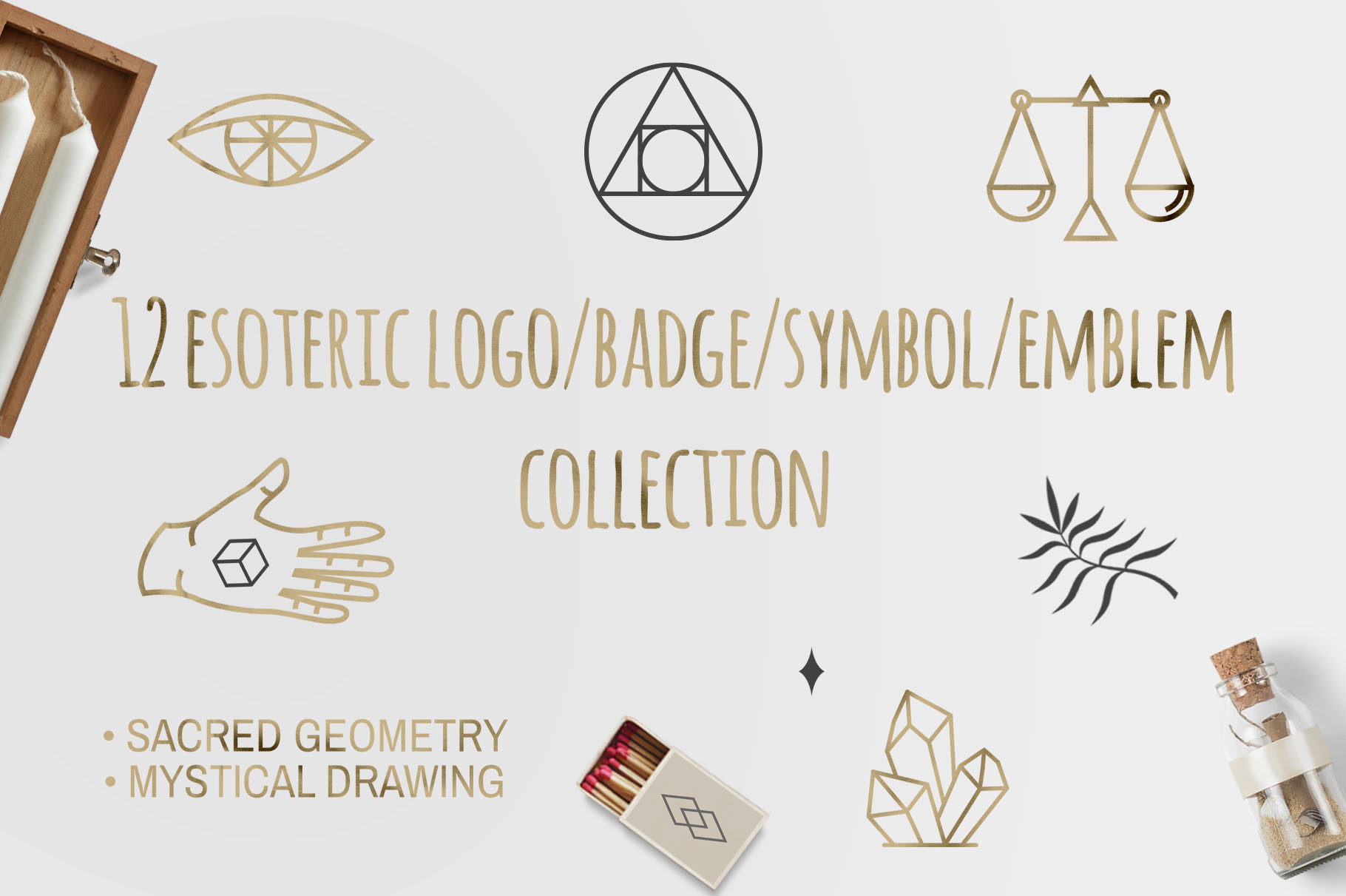 12 Esoteric Logo/Badge/Symbol, an Illustration by sivVector