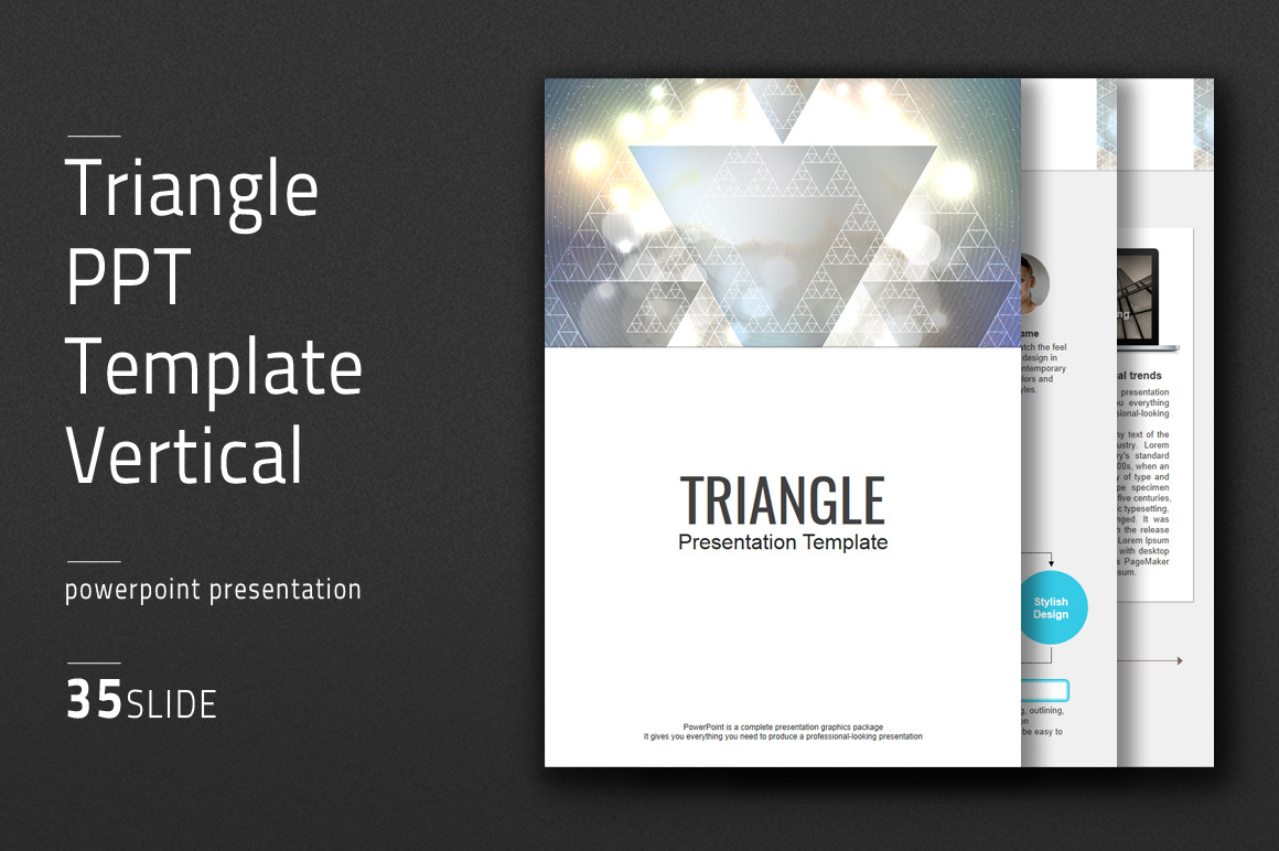 Triangle PPT Template Vertical, a Presentation Template by GoodPello
